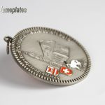 Customizable Embossed Personalized Metal Badges With Rings ...