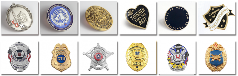 Customizable Embossed Personalized Metal Badges With Rings ...
